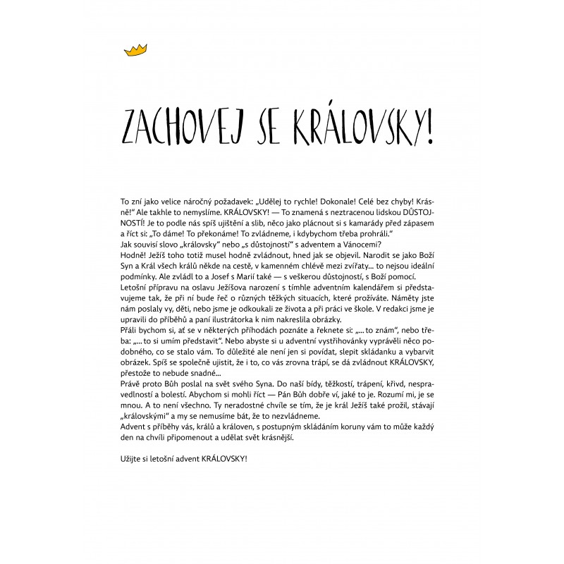 Adventní kalendář 2025: Narodí se král!